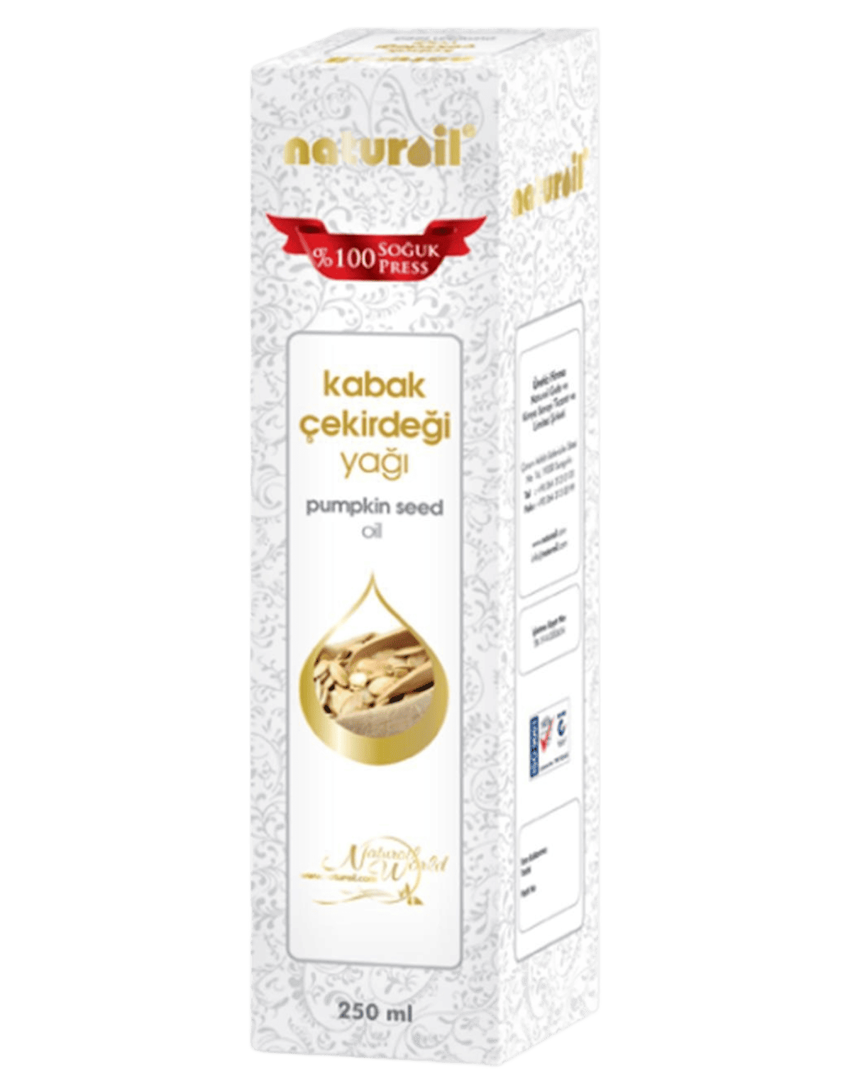 Naturoil Kabak Çekirdeği Yağı 250 ml Soğuk Pres Doğal ve Saf Yağ